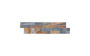POOL360 | 6" x 24" Slate Dressed Ledger Panel Multi Color Sunset