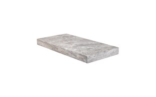 POOL360 | 12" x 24" 5cm Silver Honed Modern Edge Travertine Wall Cap