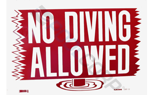 POOL360 | 12" x 18" Horizontal NO DIVING ALLOWED Sign