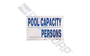 POOL360 | 12" x 18" Horizontal POOL CAPACITY Sign