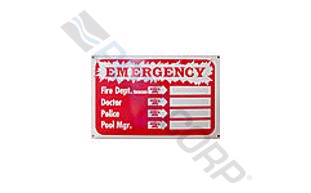 POOL360 | 12" x 18" Vertical EMERGENCY PHONE LOCATION Sign