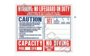 POOL360 | Pool Regulation Sign Kit (CA)