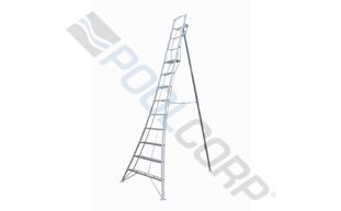 POOL360 | Aluminum Platform Tripod Ladder, 12'