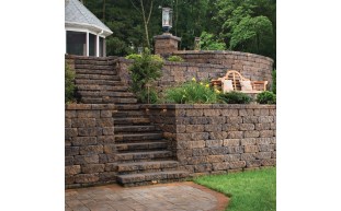 POOL360 | Versa-Lok Harvest Blend Retaining Wall