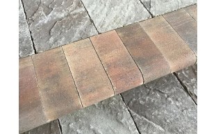 POOL360 | 9" Tan Red Charcoal Bullnose Coping