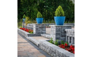 POOL360 | Weston Stone Retaining Wall Block Ashwood