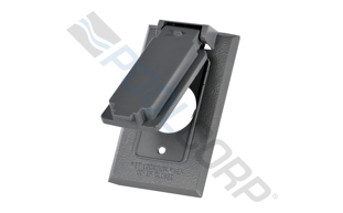 POOL360 | 1-Gang Gray Vertical Weatherproof Cover for Single Receptacle ...