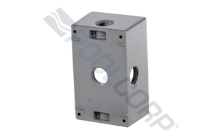 horizon | Gray 1-Gang Box 2" Deep with Five X-Config 1/2" Outlet Holes
