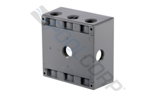 POOL360 | Orbit | Gray 2-Gang Box 2" Deep with Seven X-Configuration 1/ ...