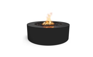 POOL360 | 48"x24" BLK STL NG MATCHLIT UNITY FIRE PIT