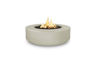 POOL360 | 42" x 12" Florence Ash Plug and Play Natural Gas Concrete Fire Pit