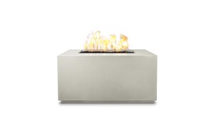 POOL360 | 48" Ash Natural Gas Pismo Concrete Fire Pit with Match Lit Ignition