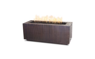 POOL360 | 48" Rectangular Hammered Copper Natural Gas Pismo Fire Pit ...