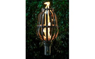 POOL360 | 9" x 14" Stainless Steel Urn Fire Torch with TOP Base NG