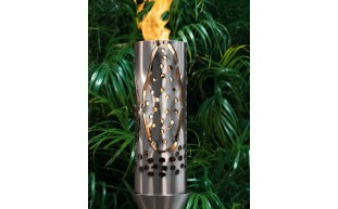 POOL360 | 3.75" x 14" Stainless Steel Coral Fire Torch with TOP Base NG