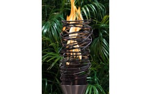 POOL360 | 3.75" x 14" Stainless Steel Cyclone Fire Torch with TOP Base NG