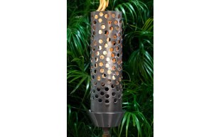POOL360 | 3.75" x 14" Stainless Steel Honeycomb Fire Torch with TOP Base LP