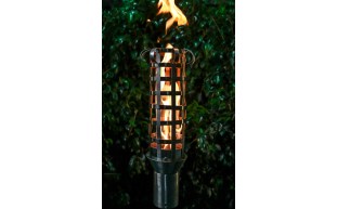 POOL360 | 3.75" x 14" Stainless Steel Woven Fire Torch with TOP Base LP