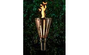POOL360 | 8" x 14" Stainless Steel Trojan Fire Torch with Top-Lite Base NG
