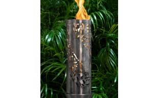 POOL360 | 3.75" x 14" Stainless Steel Tiki Fire Torch with Top-Lite Base NG