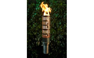 POOL360 | 3.75" x 14" Stainless Steel Vent Fire Torch with Top-Lite Base LP