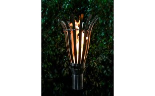 POOL360 | 8" x 14" Stainless Steel Basket Fire Torch with Top-Lite Base LP
