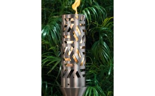 POOL360 | 3.75" x 14" Stainless Steel Cubist Fire Torch with Top-Lite ...