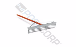 POOL360 | 24" Orange Accuform™ Landscape Rake with 66" Aluminum Handle