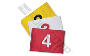 POOL360 | White with Red Number Regulation Flags Numbered 1-9