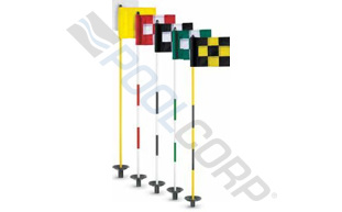 POOL360 | Red/White Jr. Flagstick Practice Green Markers