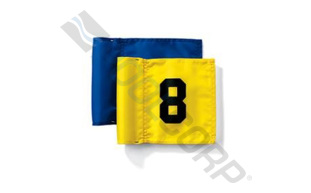 POOL360 | White with Red Numbers Practice Green Jr. Flags Numbered 1-9