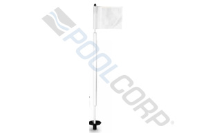 POOL360 | Bright White Tournament Jr. Practice Green Marker Flagstick