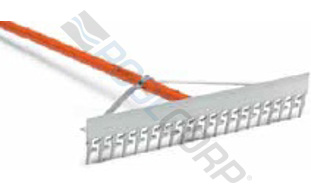 POOL360 | 36" Orange Accuform™ Screening Rake with 66" Aluminum Handle
