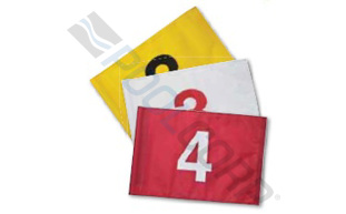 POOL360 | Red with White Number Regulation Flags Numbered 10-18