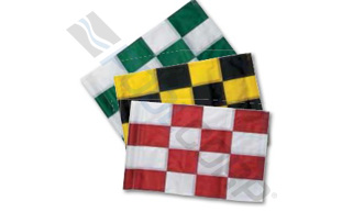 POOL360 | Green/White Checkered Tube Style Regulation Flags