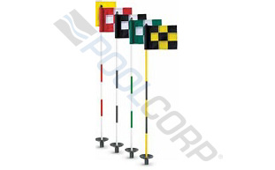 POOL360 | Green/White Jr. Flagstick Practice Green Markers