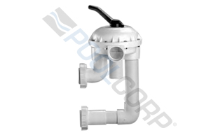 POOL360 | Hi-Flow 2" Valve with Bulkhead Fittings for Quad D.E. and Sand Filters