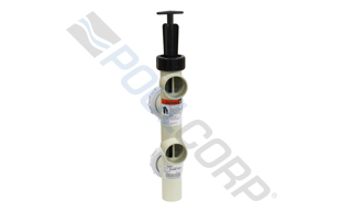 POOL360 | 2" Slip Almond PVC Push Pull Valve with 7-1/2" Center