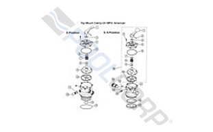 POOL360 | 1.5" Top Valve Assembly