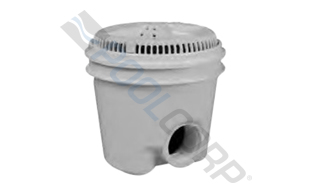 POOL360 | 8" Dark Gray StarGuard Drain with Suction Cover, Frame and 1-Port Sump