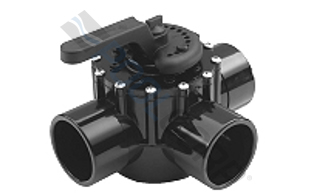 POOL360 | FullFloXF® 2.5" Socket x 3" Spigot 3-Port CPVC Diverter Valve