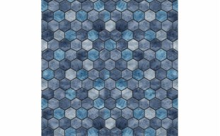 POOL360 | 24' Round 52" Blue Travertine Hex Above Ground EZ-Bead Vinyl ...