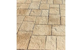 POOL360 | 2-3/8" 3-Piece Paverscape Mega Slate Paver Cappuccino