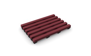 POOL360 | 3' x 33' Mulberry Red Heronrib Barefoot Matting