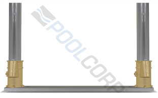 POOL360 | 4" Bronze Deck Anchor Channel with 20" Center and Hanover Socket