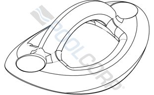 POOL360 | 4" Bronze Chrome Plated PI Series Coping Mount Oval Rope Eye