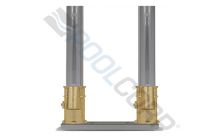 POOL360 | 4" Bronze Deck Anchor Channel Set with 8" Center