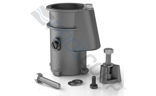 POOL360 | 4” Aluminum Hanover Anchor Socket for 1.90” OD Tubing