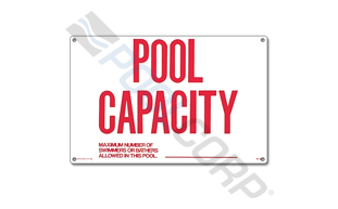 POOL360 | 18" x 12" Pool Capacity Sign
