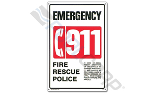 POOL360 | 12" x 18" Emergency 911 Sign